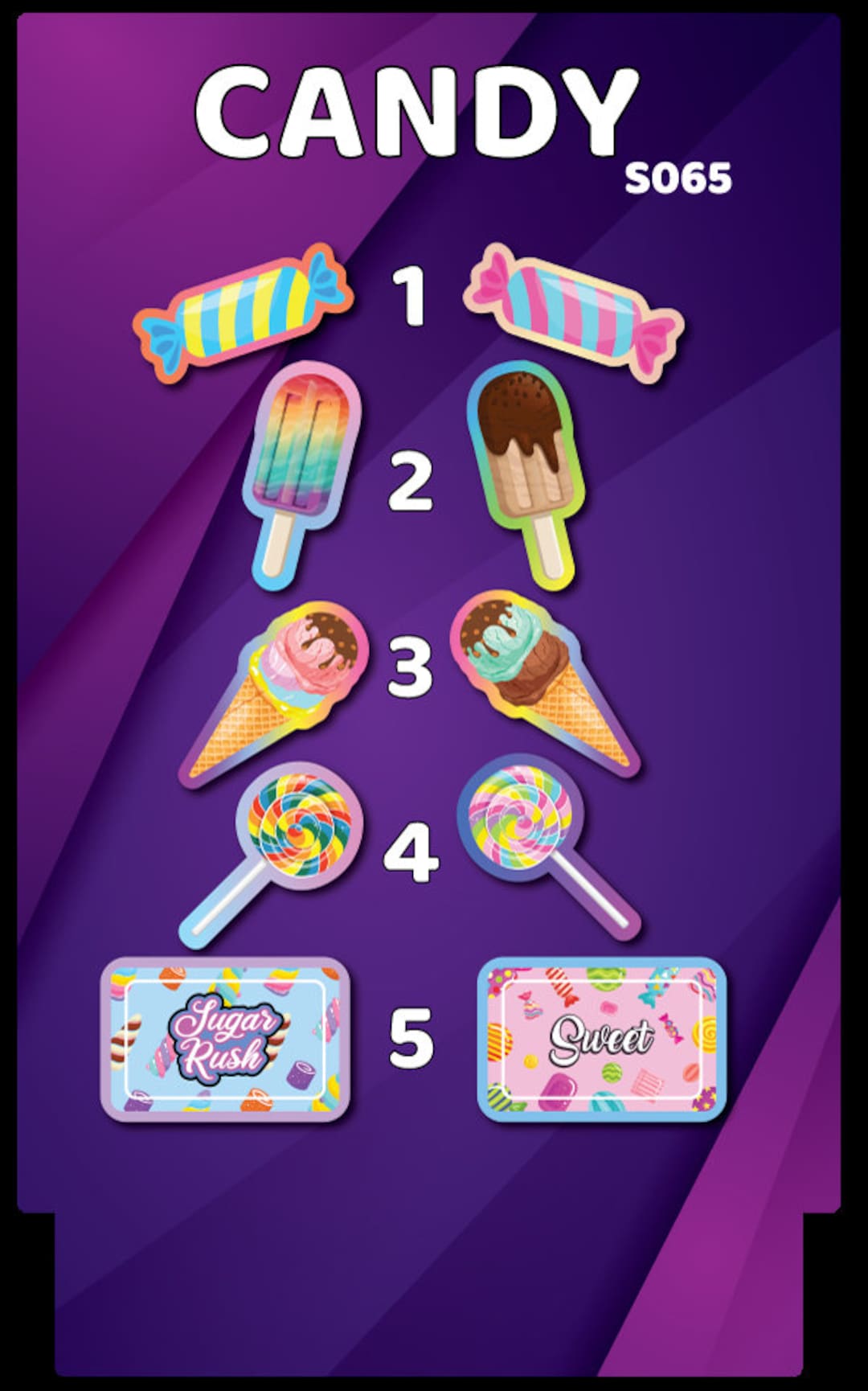 BUNDLE! Candy - 5 Double-sided Candy-themed Photo Booth Props - Etsy