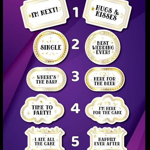 BUNDLE Alcohol 5 Double-sided Photo Booth Props - Etsy