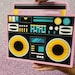 HUGE Props: 1980's Pink/black Boom Box stereo Photo Booth Prop - Etsy