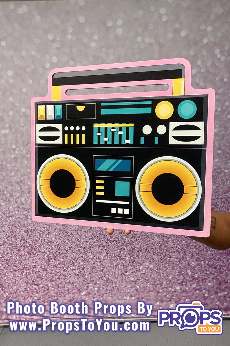 HUGE Props: 1980's Pink/black Boom Box stereo Photo - Etsy