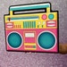 HUGE Props: 1980's! Pink/black Boom Box (stereo) Photo Booth Prop - Etsy