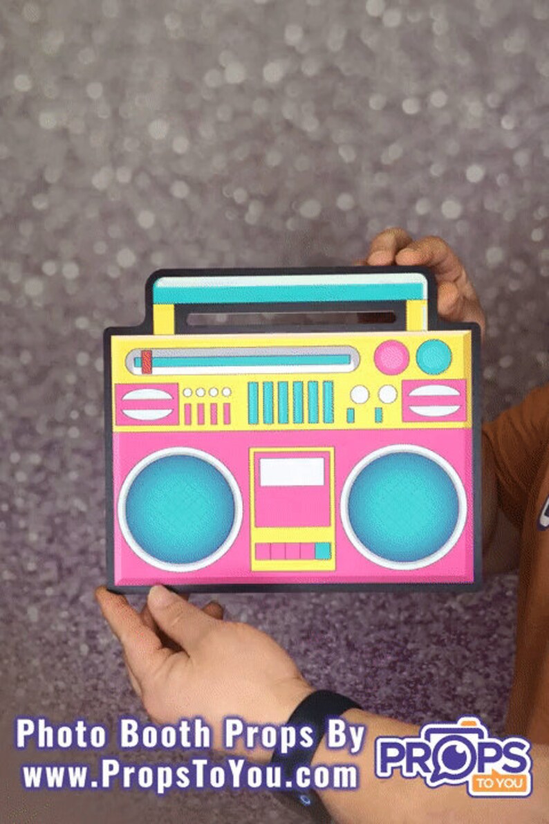 1980's: Pink/black Boom Box/stereo Photo Booth Prop - Etsy
