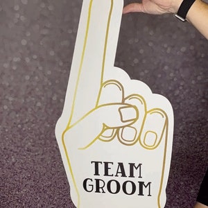 HUGE Props: Wedding - Modern 1! Team Groom/team Bride Fan Finger Photo ...