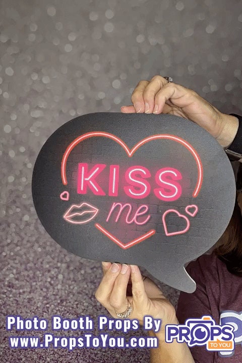 BUNDLE - Neon Speech Bubbles 2 - 5 Double-sided Photo Booth Props - Etsy