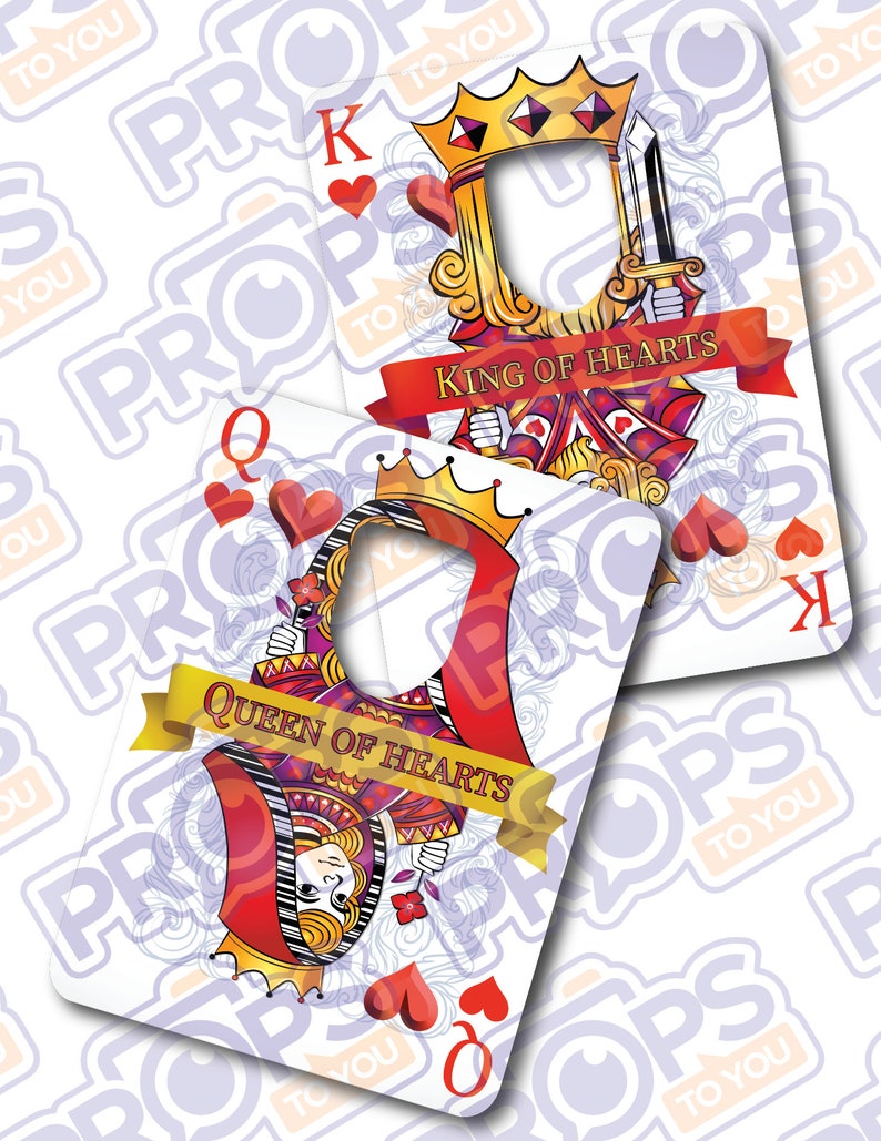HUGE Props: King/queen of Hearts Playing Card Frame Photo Both Prop - Etsy