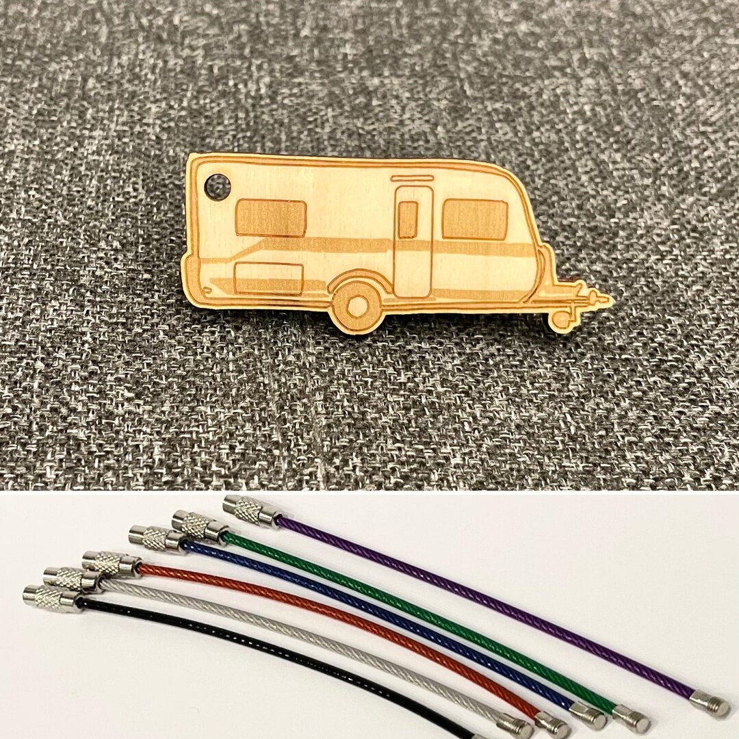 Key Ring Caravan Key Ring Camping Decoration Camper Wowa Key Wood ...
