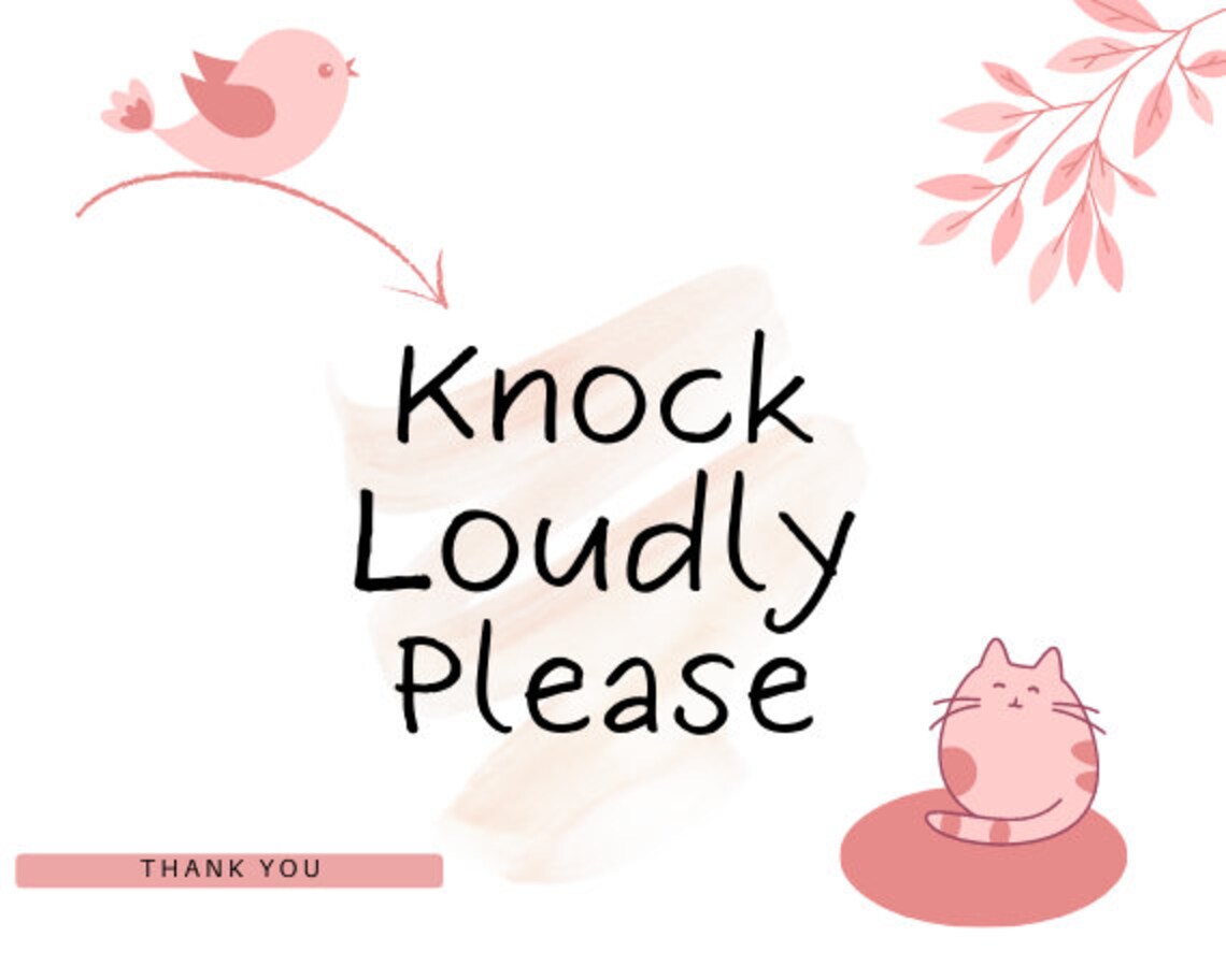 Knock Loudly Sign - Etsy
