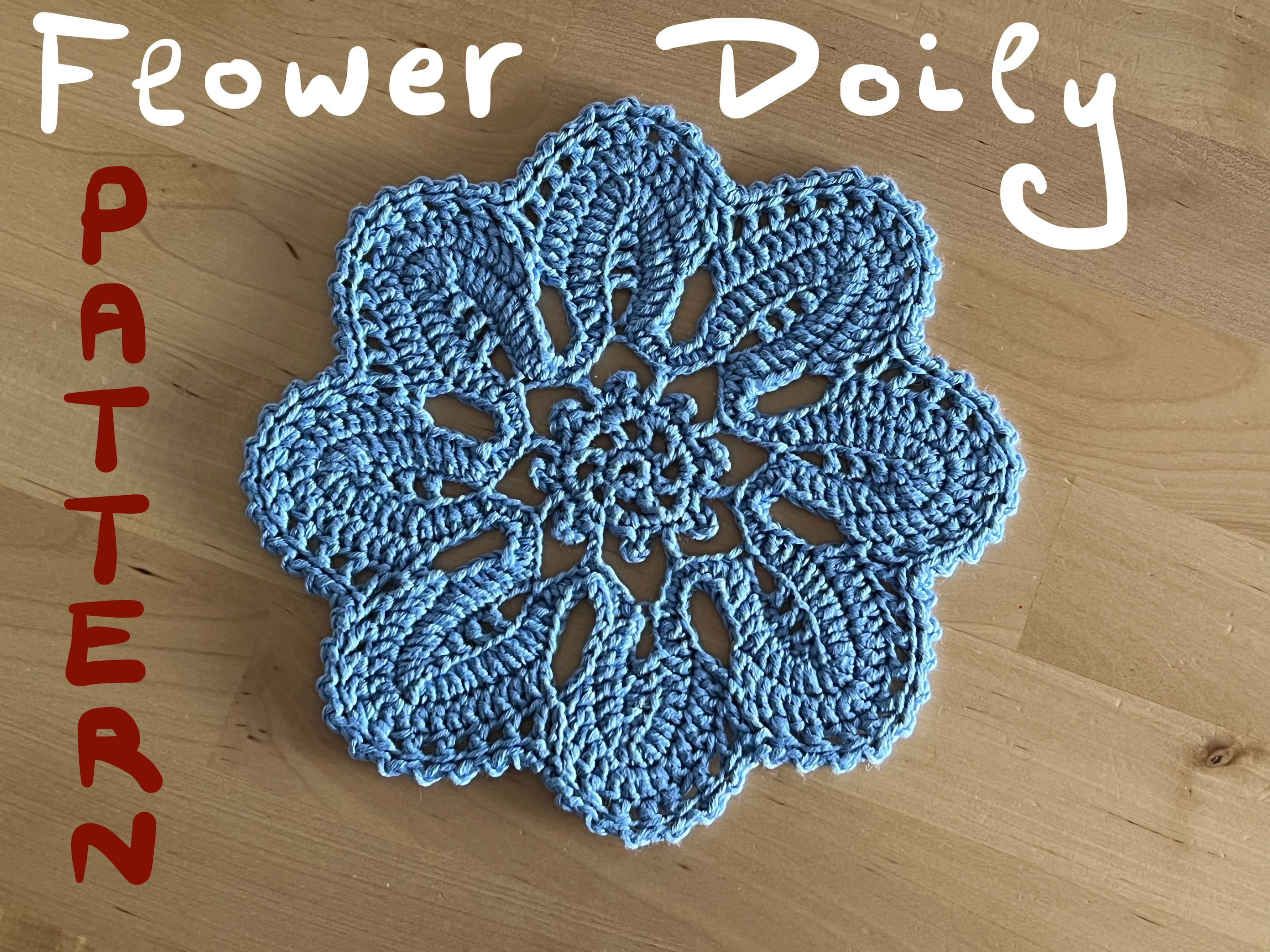 Flower Doily Crochet Pattern English PDF - Etsy