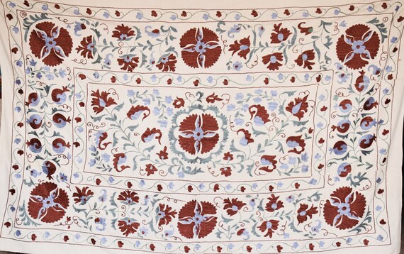 Suzani Throw Suzani Bedspread Suzani Blanket Suzani Fabric | Etsy
