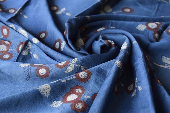 Modal Fabric Vanaspati Block Print Dressmaking Fabric | Etsy