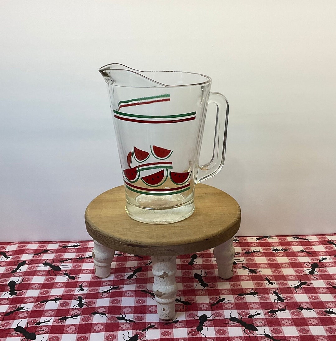 Caisa Watermelon Pitcher, Vintage Watermelon Themed Glass Serving ...