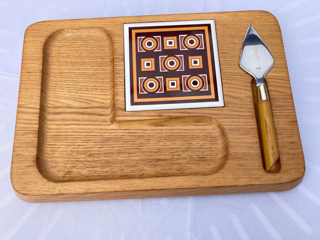 MOD Cheese Board Mid Century Cheese Tray With Knife SIENA - Etsy