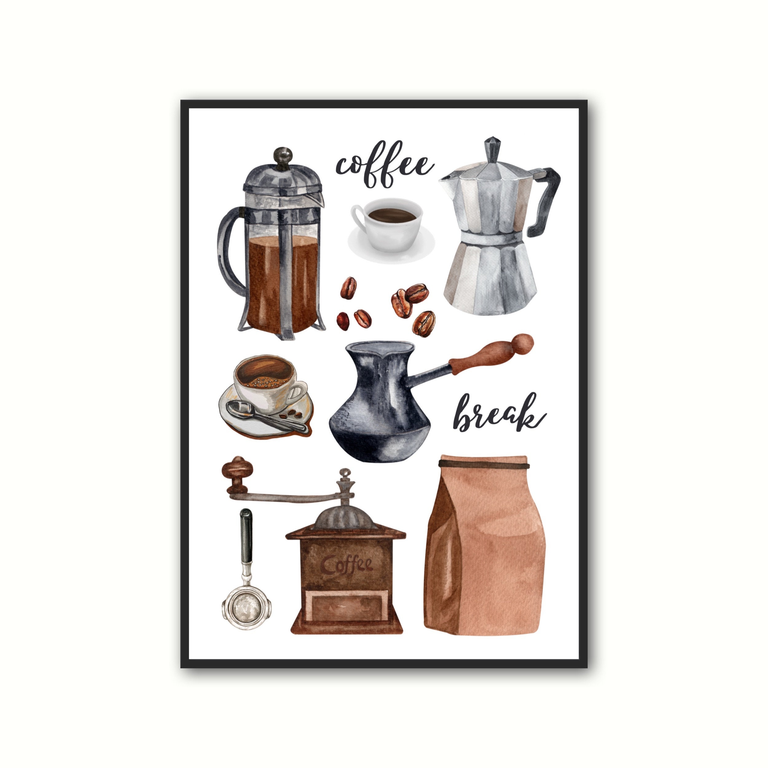 COFFEE ART PRINTABLE | Coffee Print | Coffee Wall Art | Coffee Grinder ...