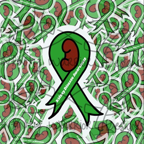 Awareness Ribbon Kidney Disease Ribbon Green Ribbon Car - Etsy