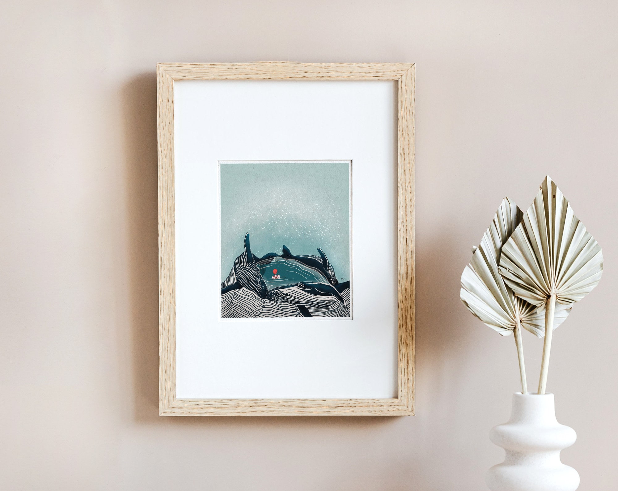 Hot Pod Art Print | Daphna Kato Illustration Open Water Snow Hotpots ...