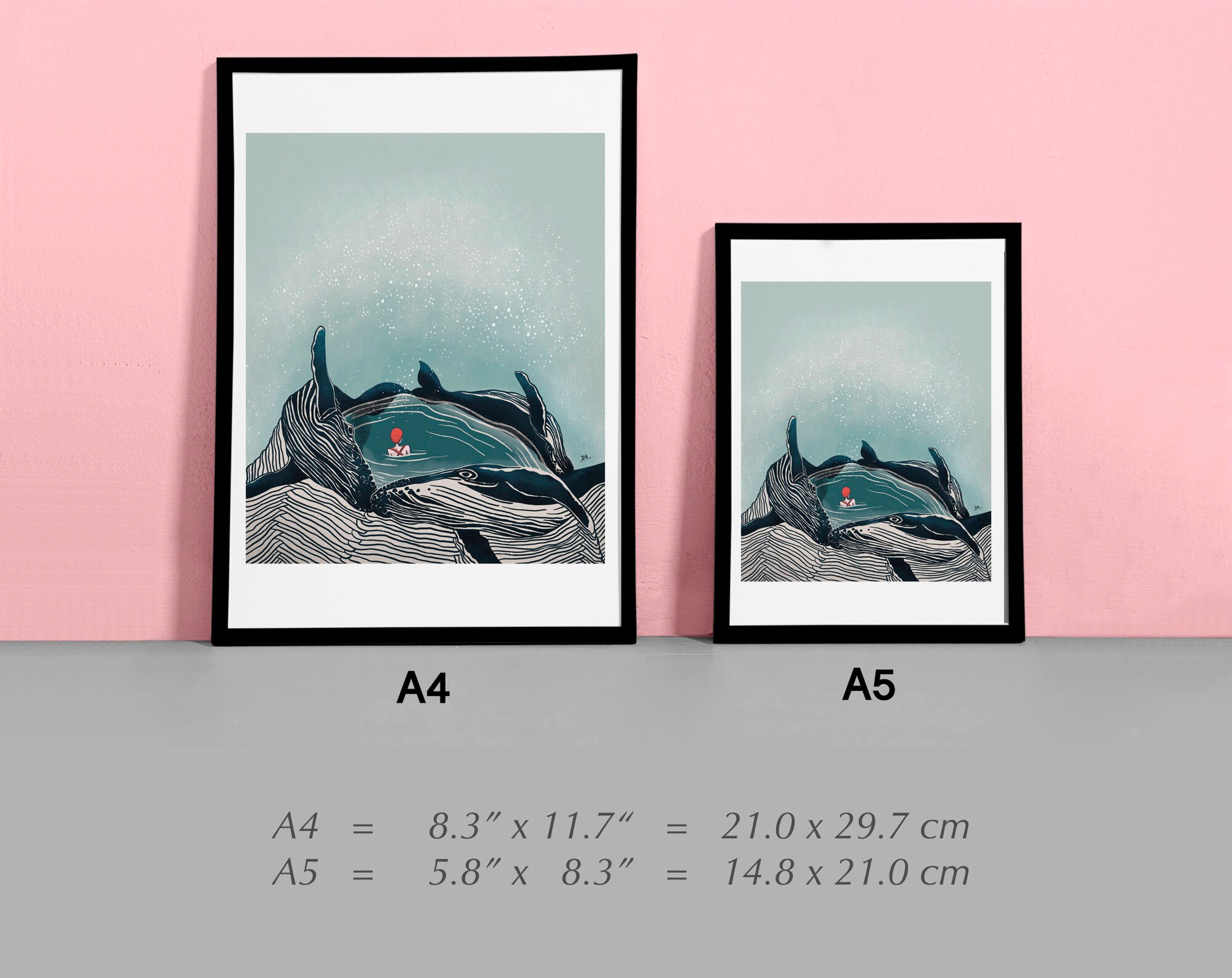 Hot Pod Art Print | Daphna Kato Illustration Open Water Snow Hotpots ...