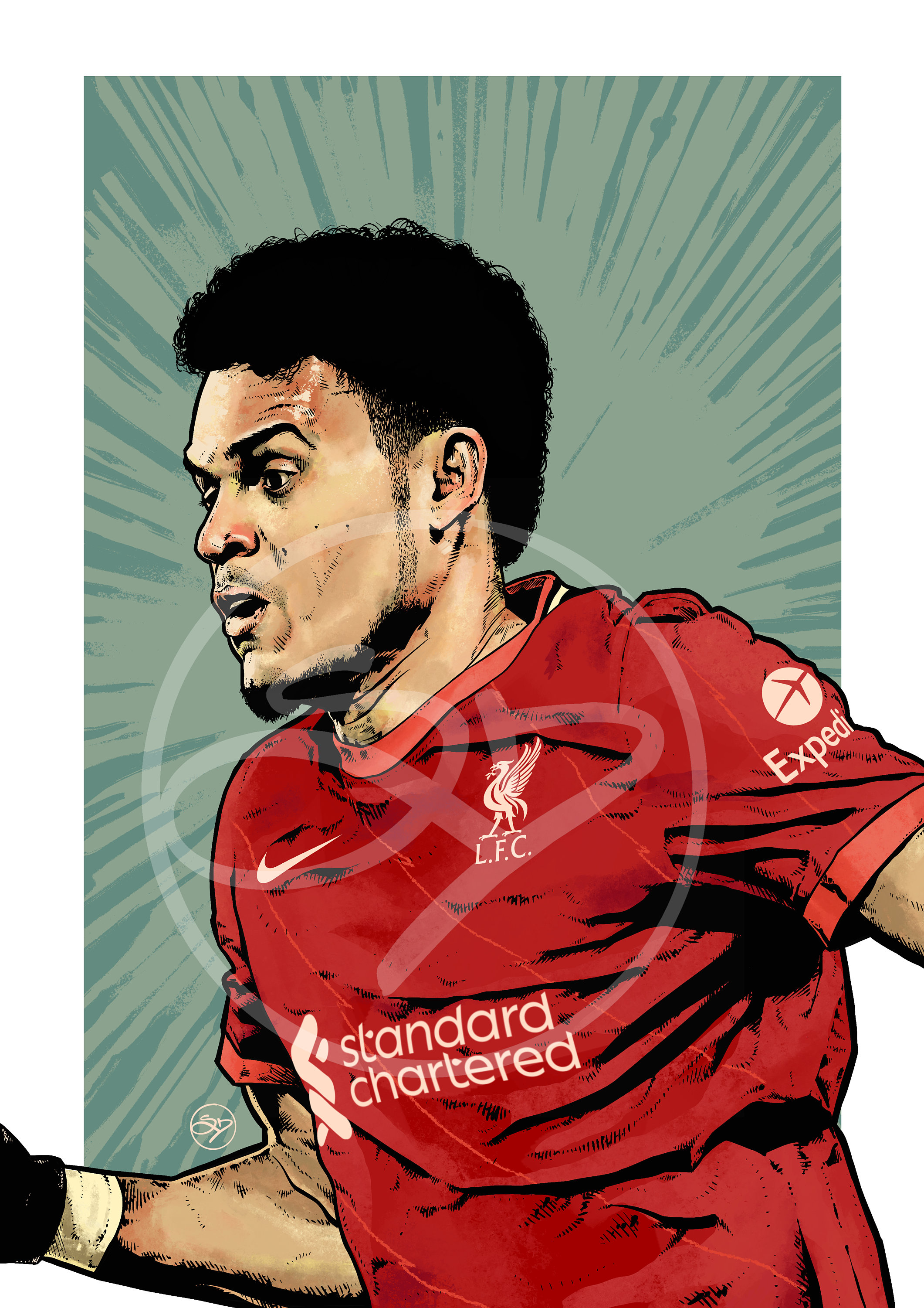 Luis Díaz Print LFC Fan Art - Etsy
