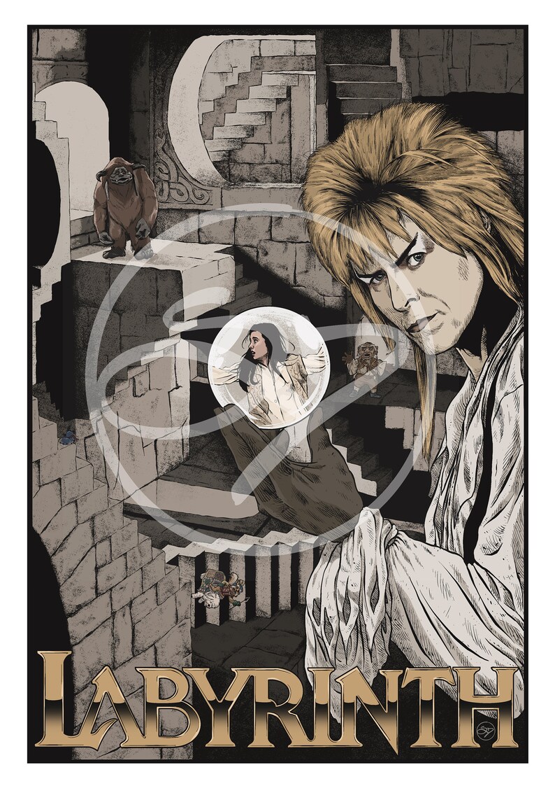 Afiche de la película Laberinto Fan Art - Etsy México
