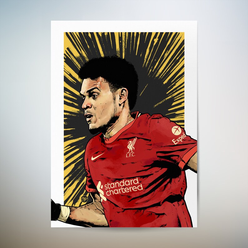 Luis Díaz Print - LFC Fan Art - Etsy