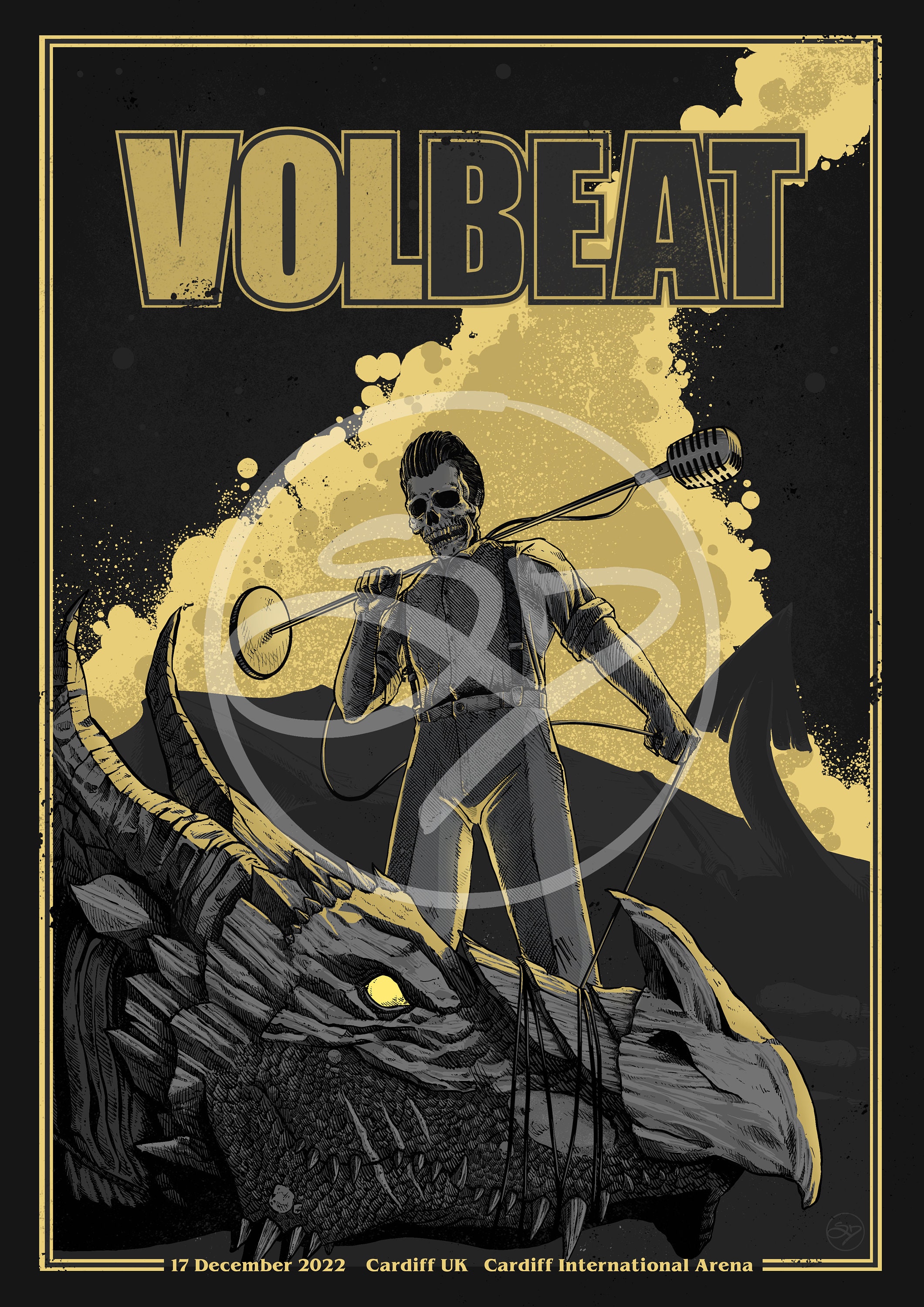 Slay the Dragon Volbeat Alternative Concert Poster - Etsy