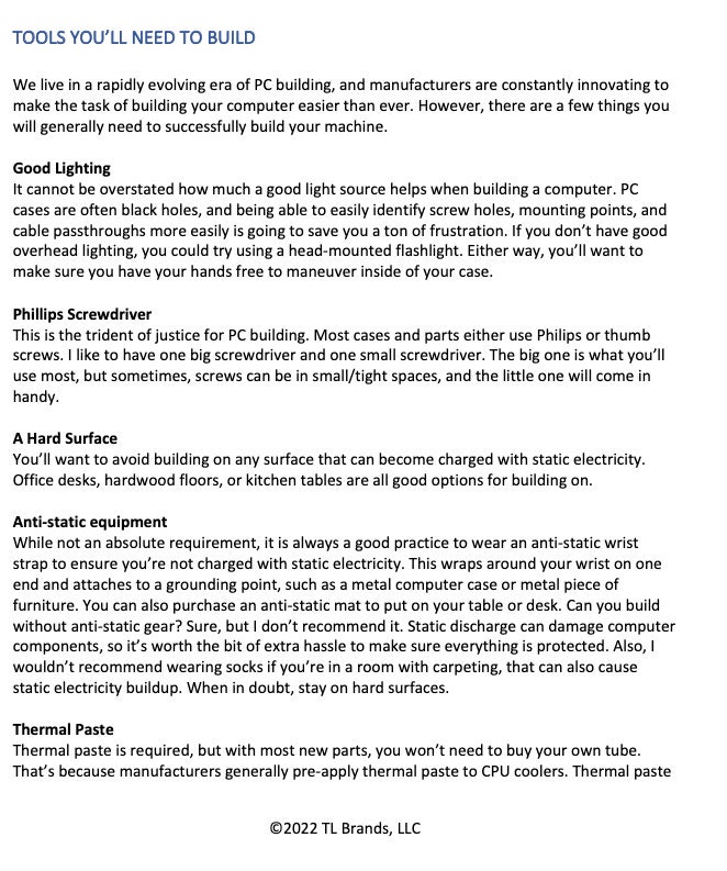 Build Your Own Custom Computer Step-by-step Instructional Guide for ...