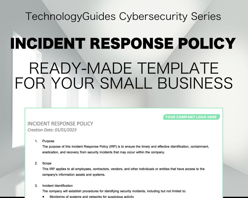 Easy Incident Response Policy Template - Cybersecurity for Your ...