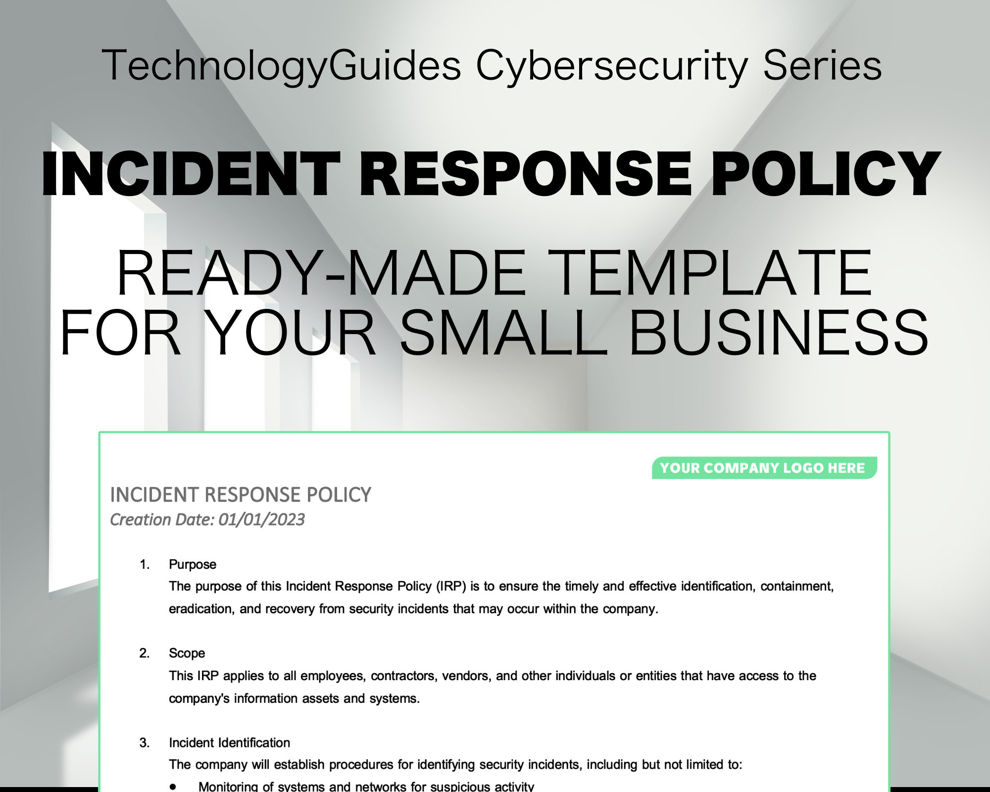 Easy Incident Response Policy Template - Cybersecurity for Your ...