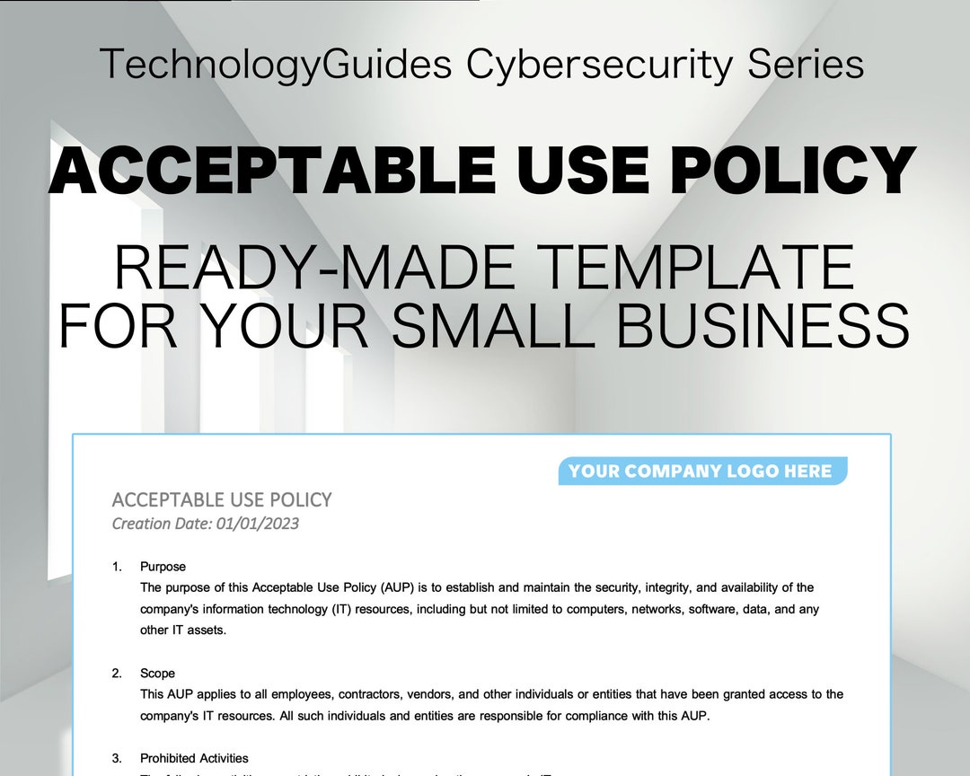 Easy Acceptable Use Policy Template - Cybersecurity for Your Business ...