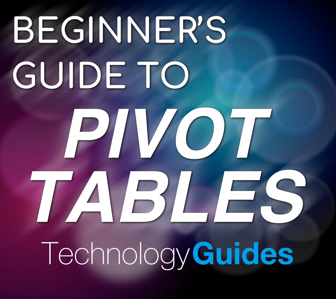 How to Use Pivot Tables in Excel - A Beginner's Guide - Etsy
