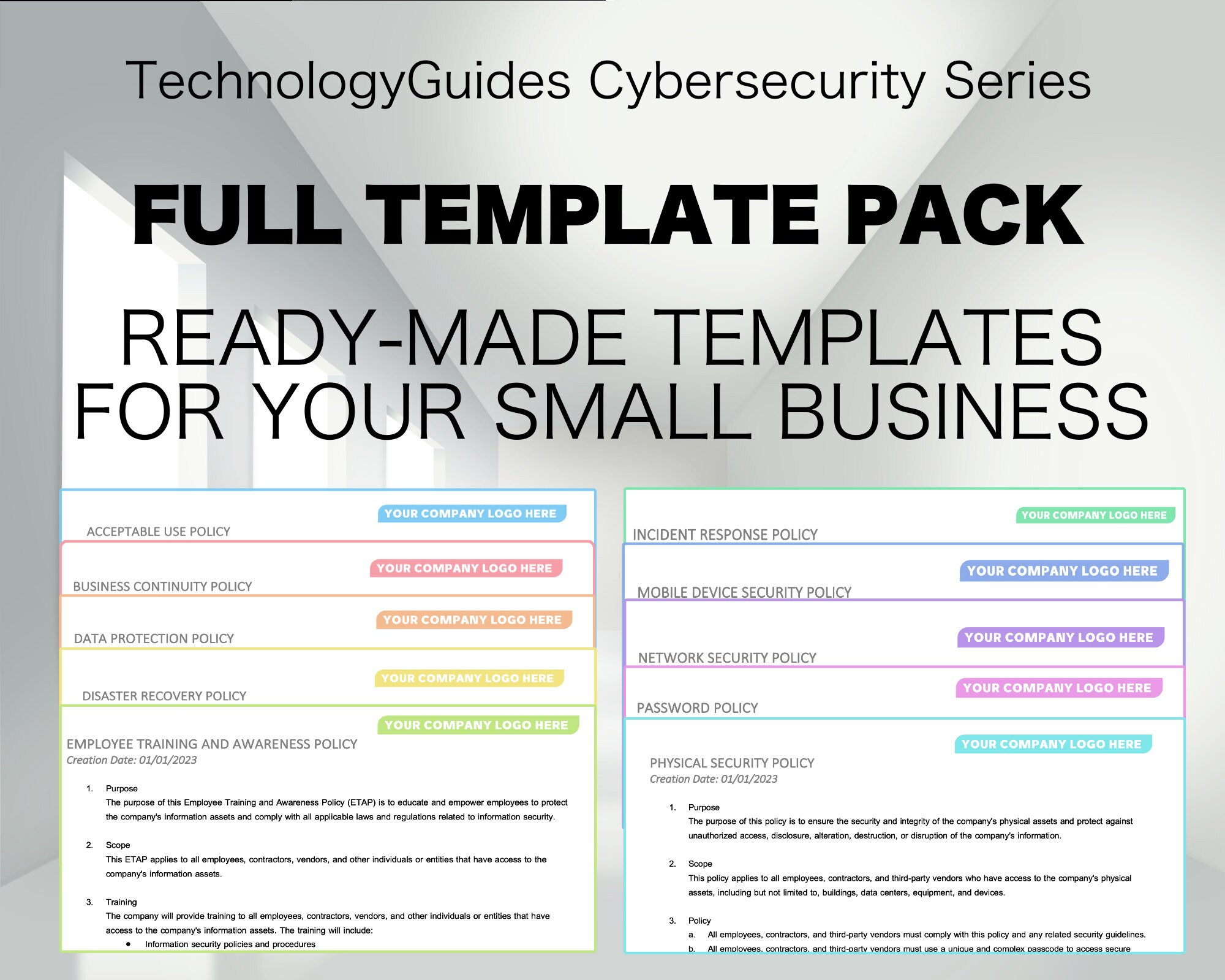 Cybersecurity Policy Templates for Small Business – 10 Editable Docs ...