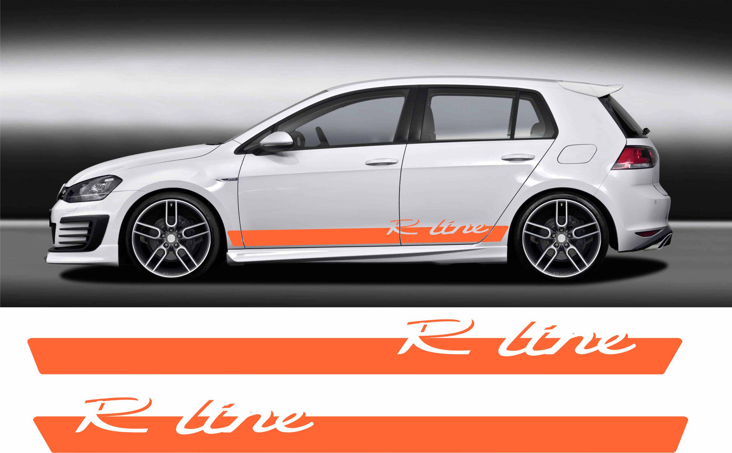 VW R Line R Line R-line Sticker Side Stripe Universal Sticker VW Golf ...