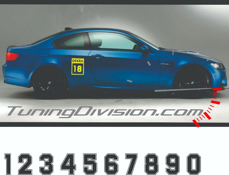 DEKRA Racing Number for BMW Sticker Circuit Sticker Nurburgring Sticker ...