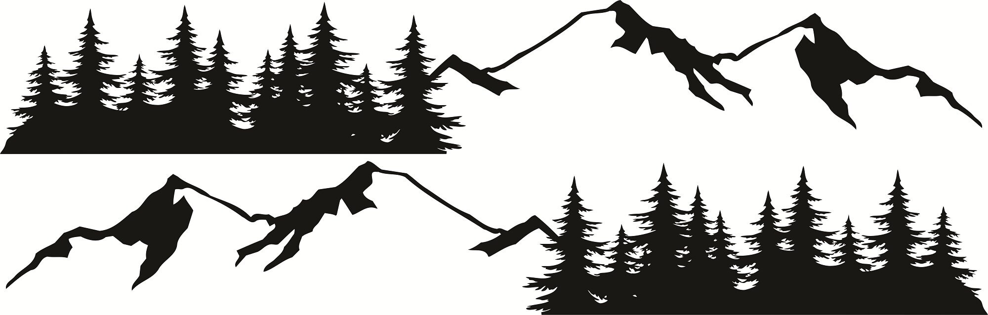 Mountain Tree Stickers Tree Stickers Mountain Stickers Universal ...