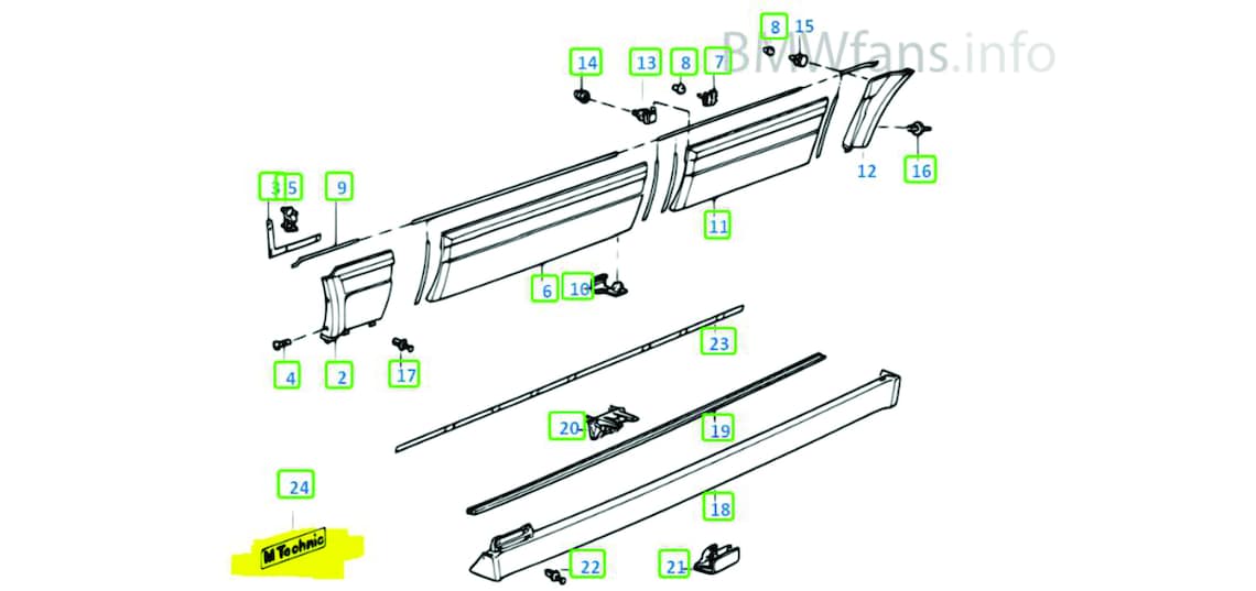 Sticker for BMW E30 Aufkleber M Technic M-tech 1 2 Body Kit - Etsy