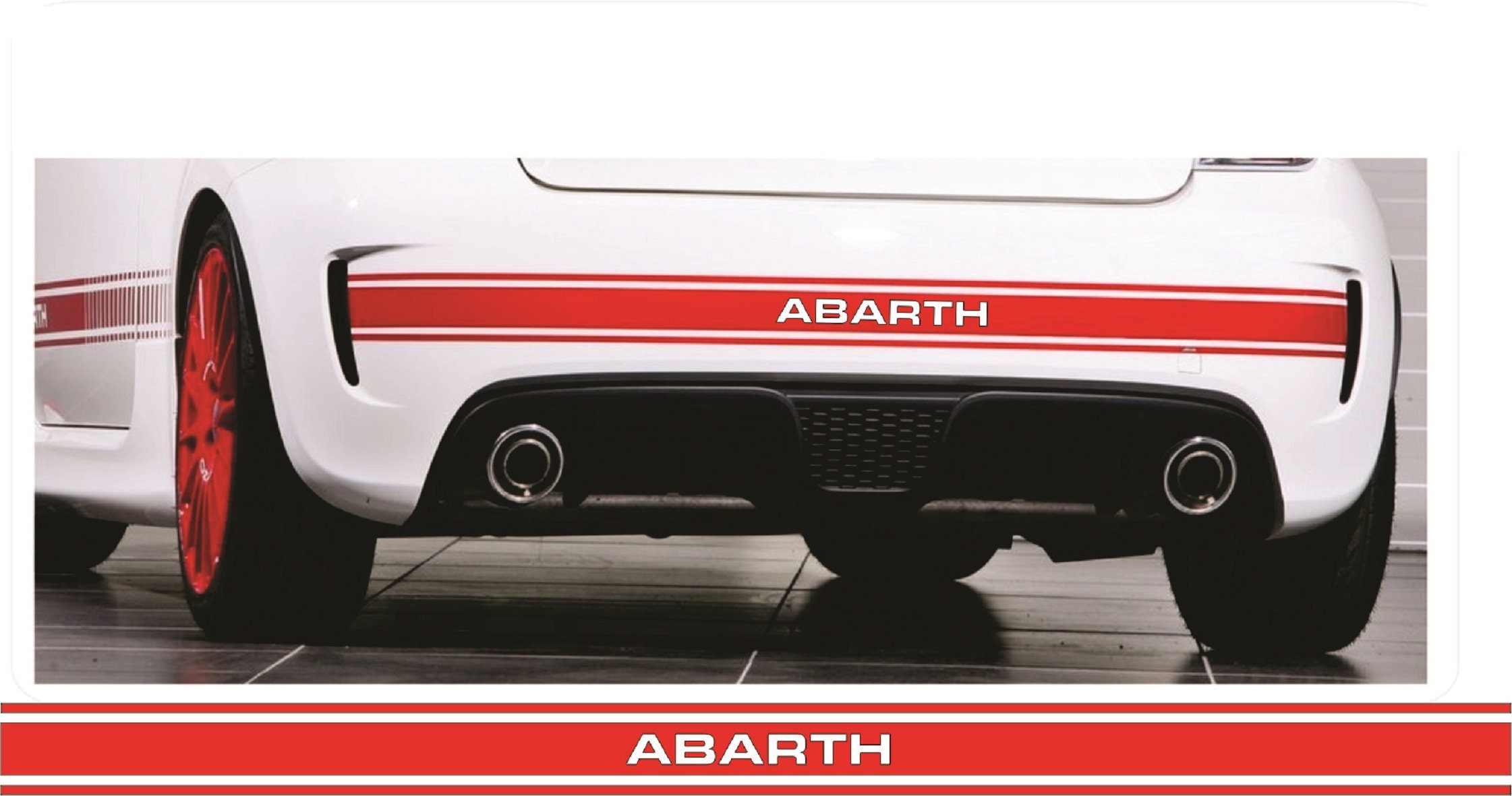 Sticker for Fiat Abarth Sticker 500 595 Racing Stripes Abarth Side ...