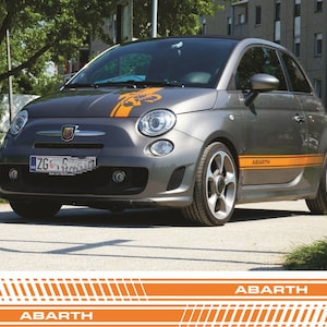 Sticker for Fiat Abarth Sticker 500 595 Racing Stripes Abarth Side ...