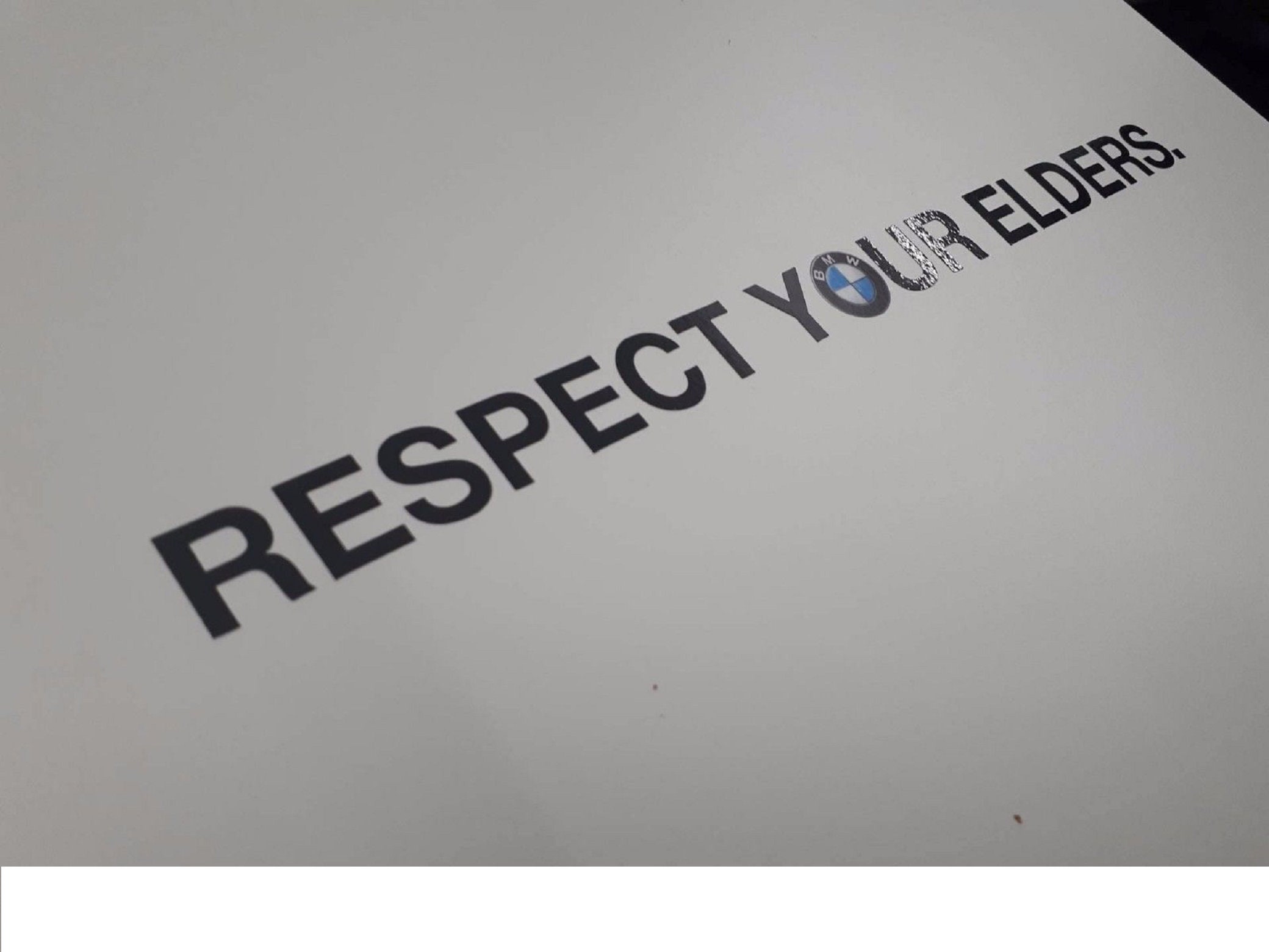 Respect Your Elders BMW Side Screen Decals Sticker for BWM M3 M4 M5 M6 ...