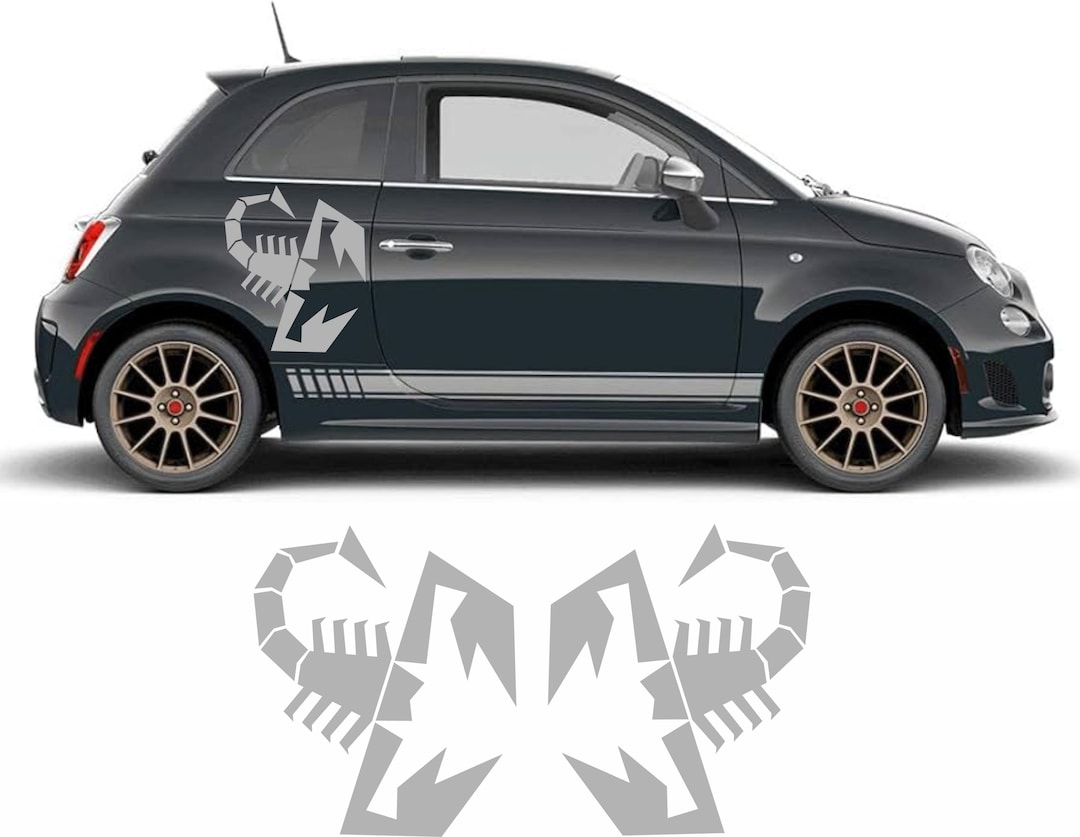 Sticker Abarth for Fiat Sticker Scorpion Sticker Car Side Stripe ...