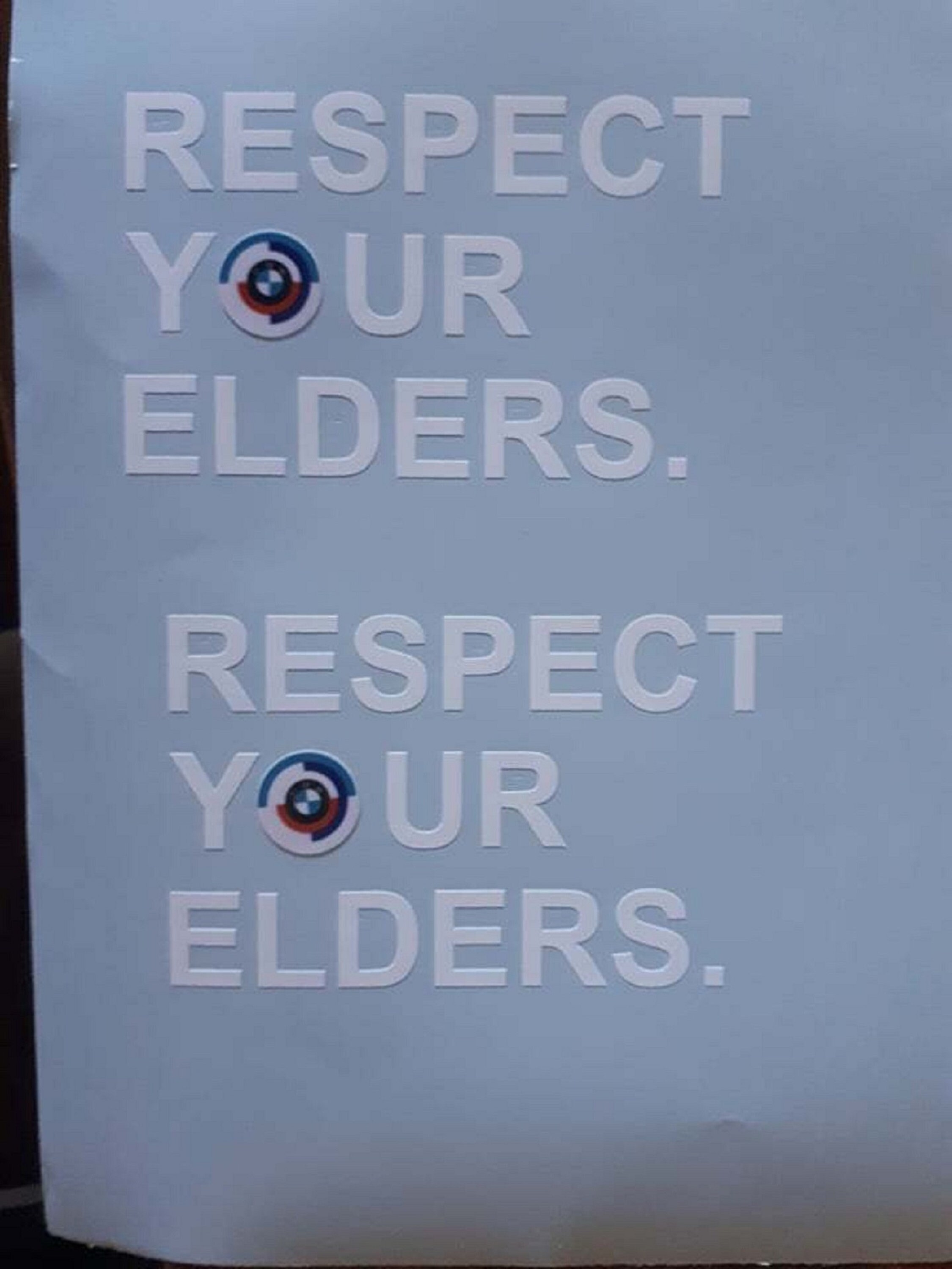 Respect Your Elders BMW Side Screen Decals Sticker for BWM M3 M4 M5 M6 ...