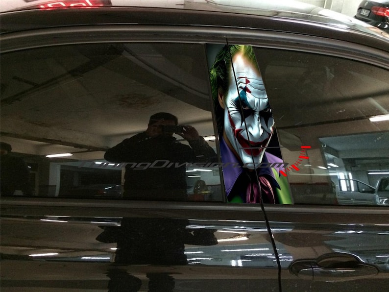 Joker Sticker B Pillar Sticker Joaquin Phoenix Batman Sticker Universal ...