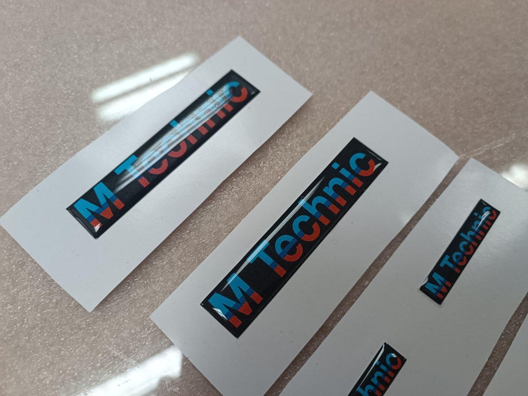 Domed Sticker for Bmw E30 M Technic Black Body Kit Decal E24 E28 M Tech ...