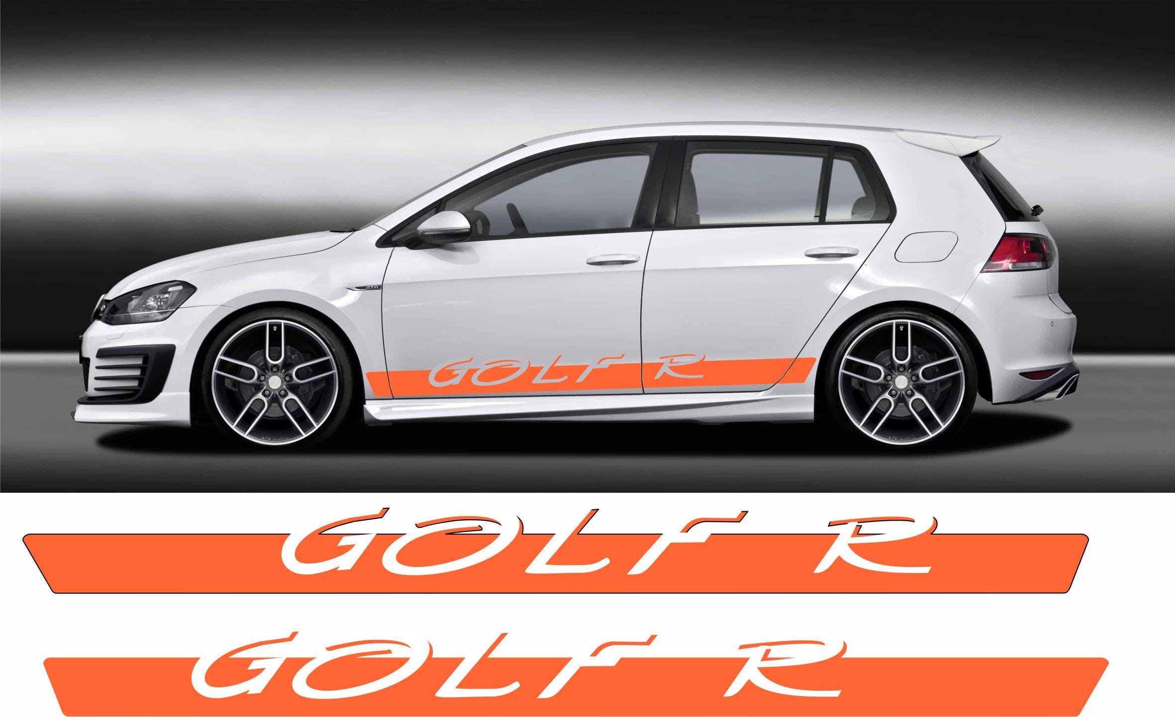 VW GOLF R Sticker Side Stripe Universal Sticker VW Golf Passat Arteon ...