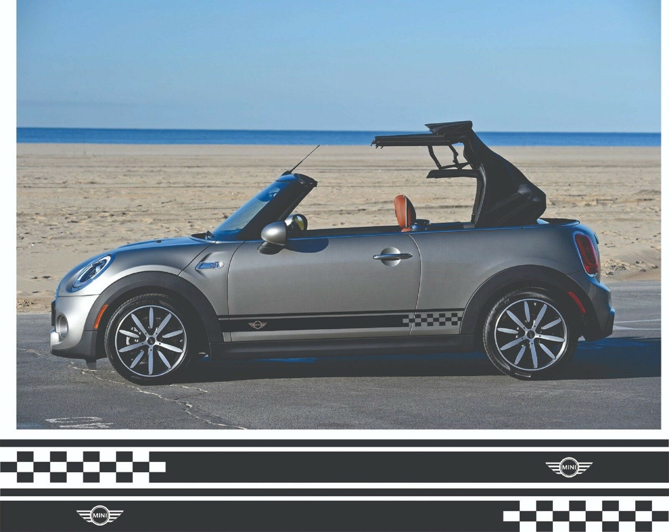 Sticker for Mini Cooper Racing Stripe Door R50 R56 F55 Coopers Racing ...