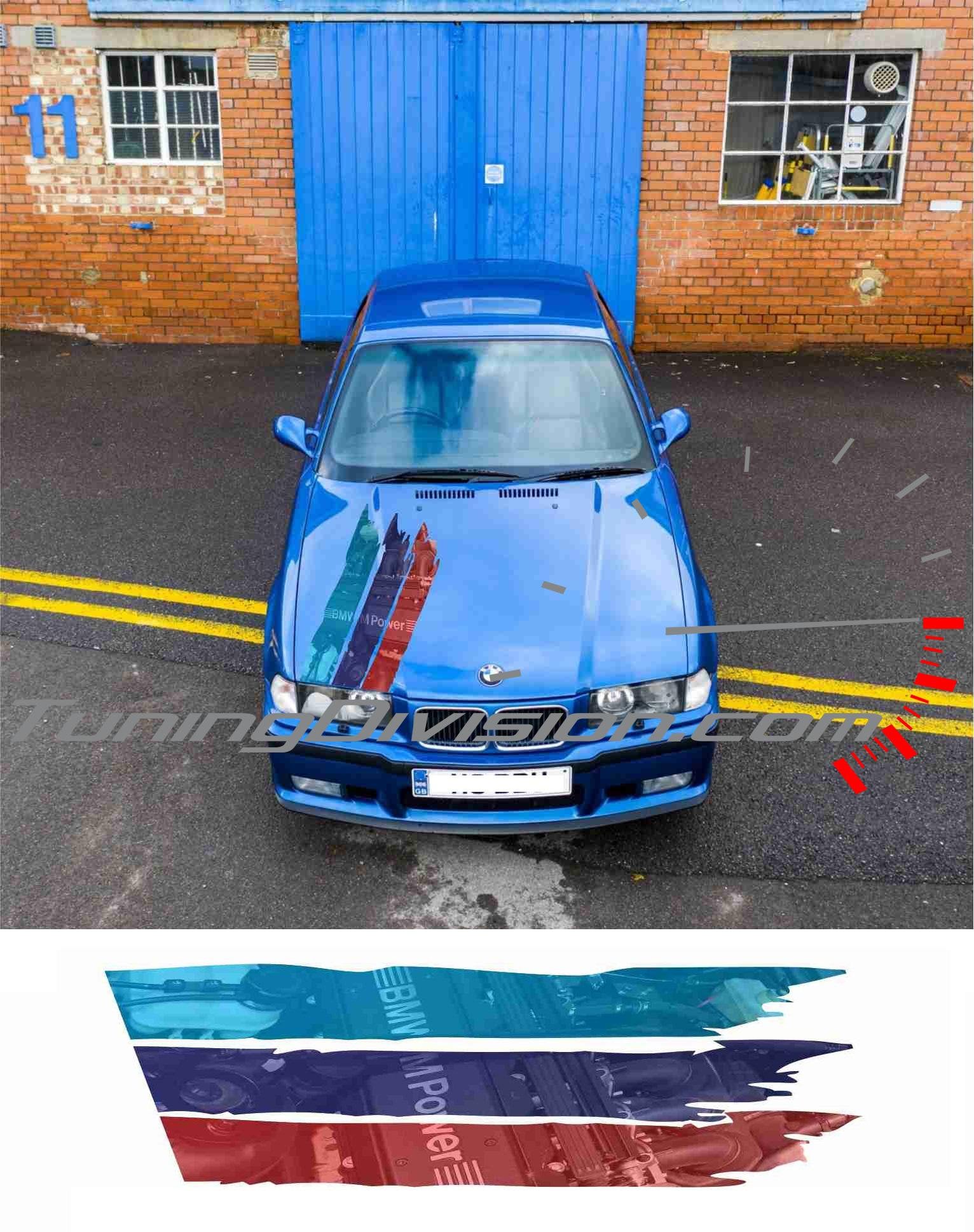 BMW E36 S50 Flag Engine for BMW E36 M3 Sticker Evo Sticker Brushed ...