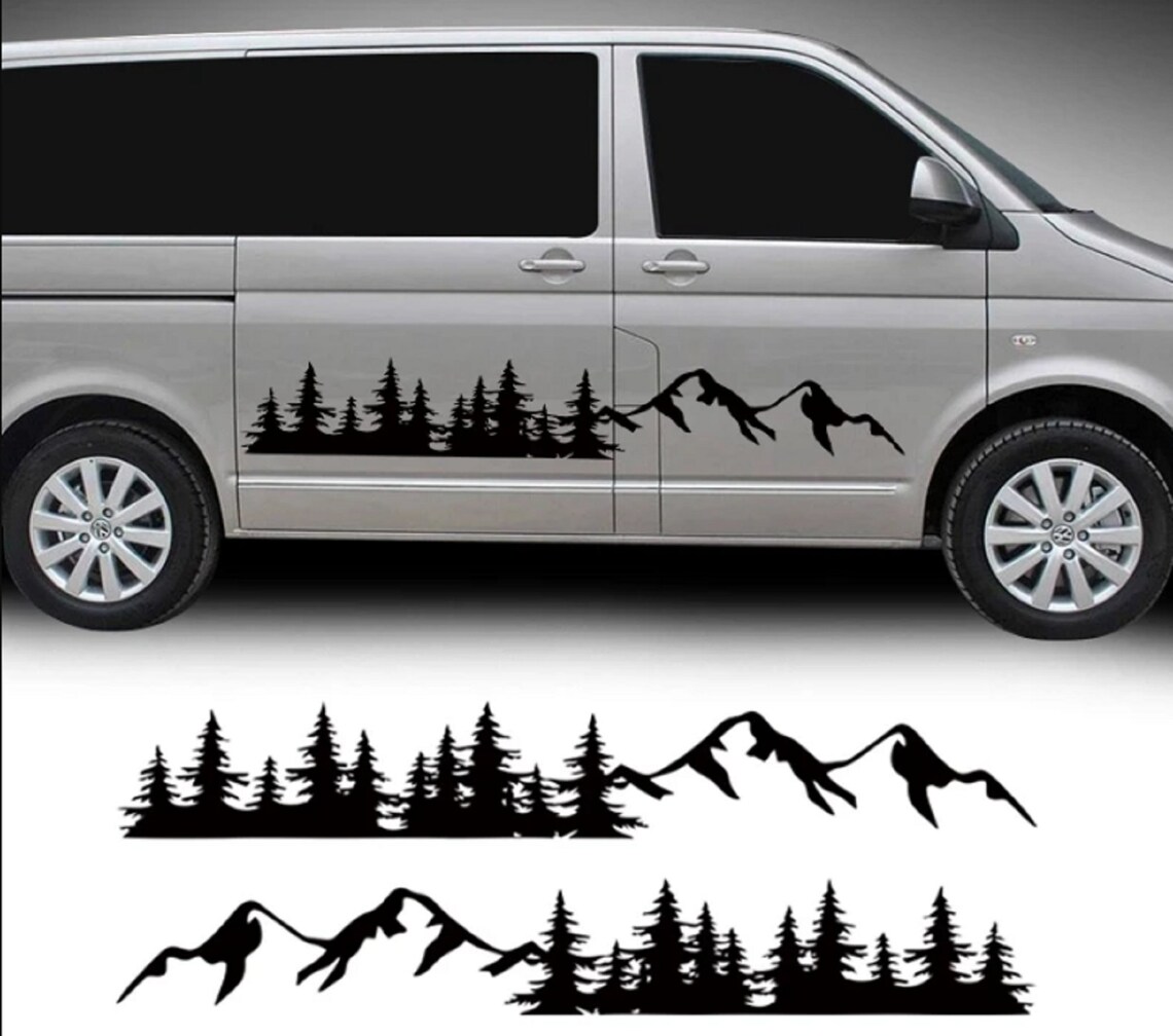 Mountain Tree Stickers Tree Stickers Mountain Stickers - Etsy