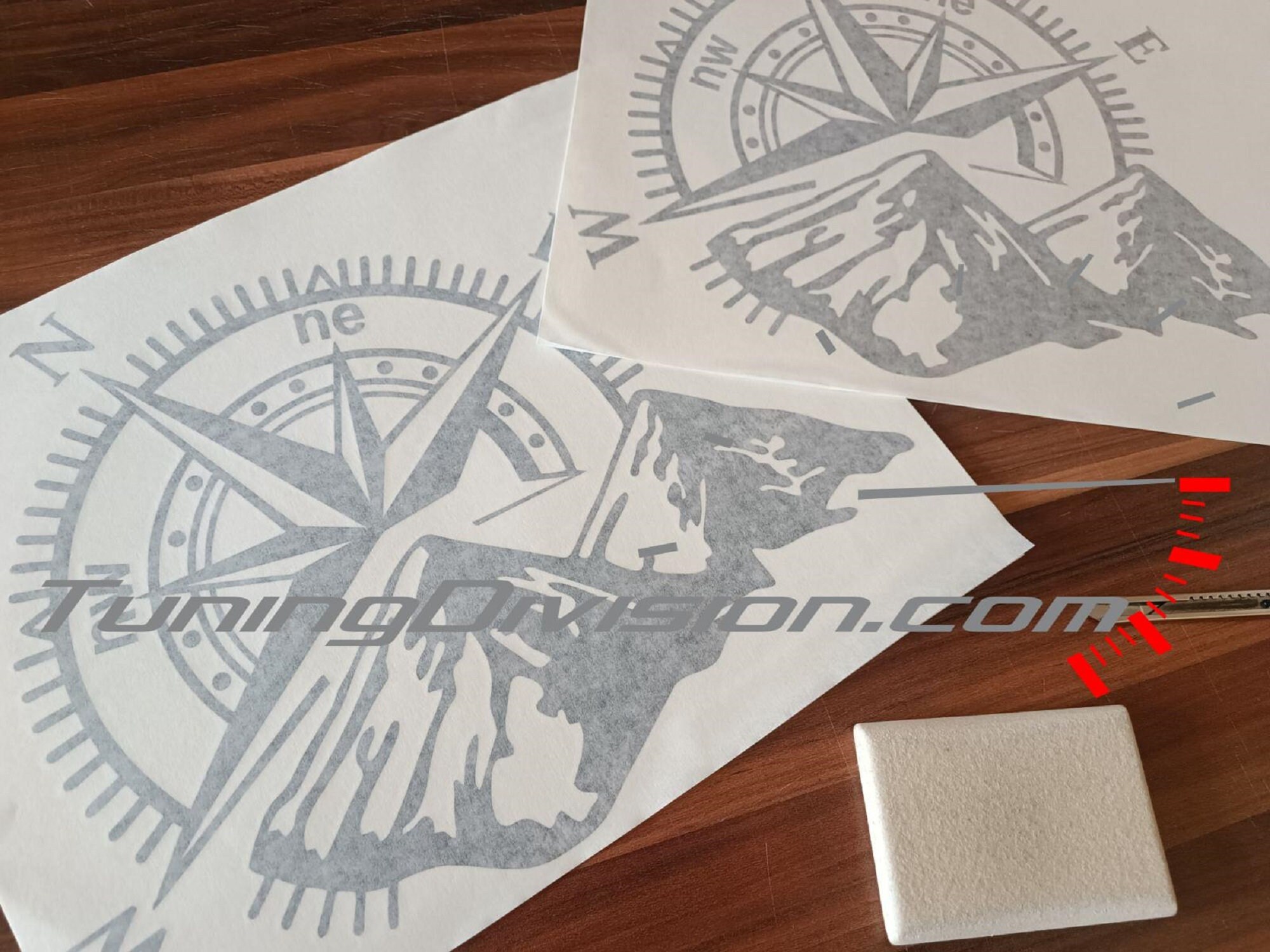 Compass Sticker Compass Mountain Sticker off Road Caper Sticker Caravan ...