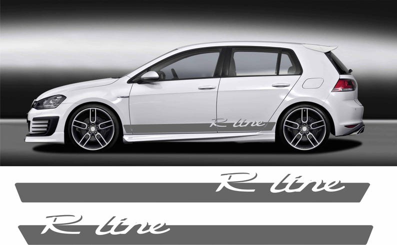 VW R Line R Line R-line Sticker Side Stripe Universal Sticker VW Golf ...