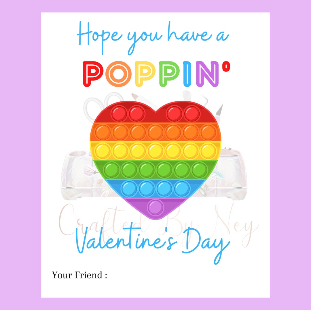 Printable Valentine's POP IT Tags - Etsy