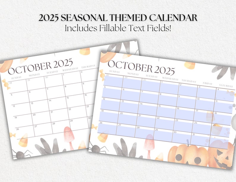 2025 Botanical Calendar: Printable Monthly Planner (A4, US Letter) (PDF ...