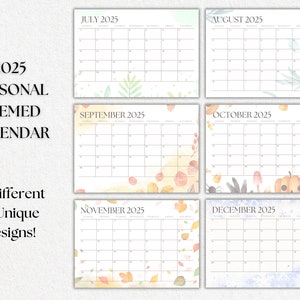 2025-2026 Botanical Calendar: Editable Printable, A4 & US Letter (PDF ...